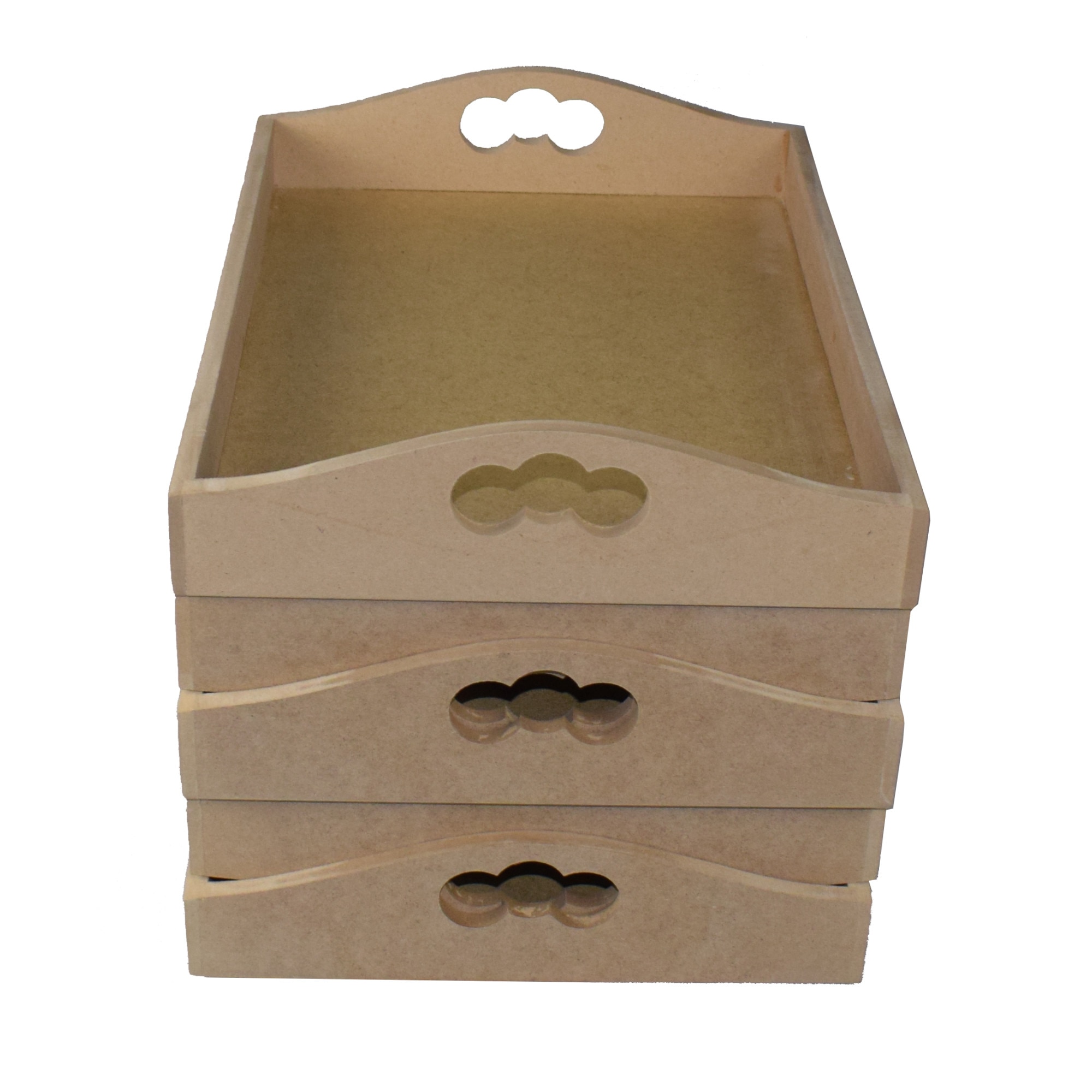 Set tava lemn MDF, 5 bucati, Woodpro, 35x25x6 cm - eMAG.ro