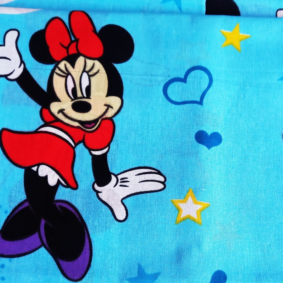Lenjerie pat, 3 piese MCF, Minnie si Mickey mouse, multicolor, 90x200 ...