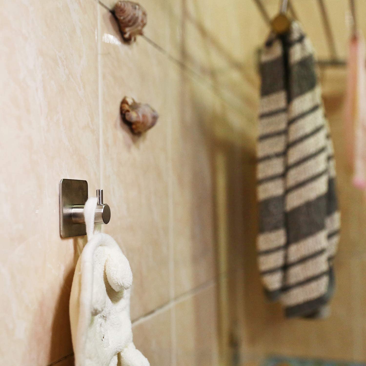 Set 6 carlige de prosoape, NUODWELL, Potrivit pentru baie, coridor ...
