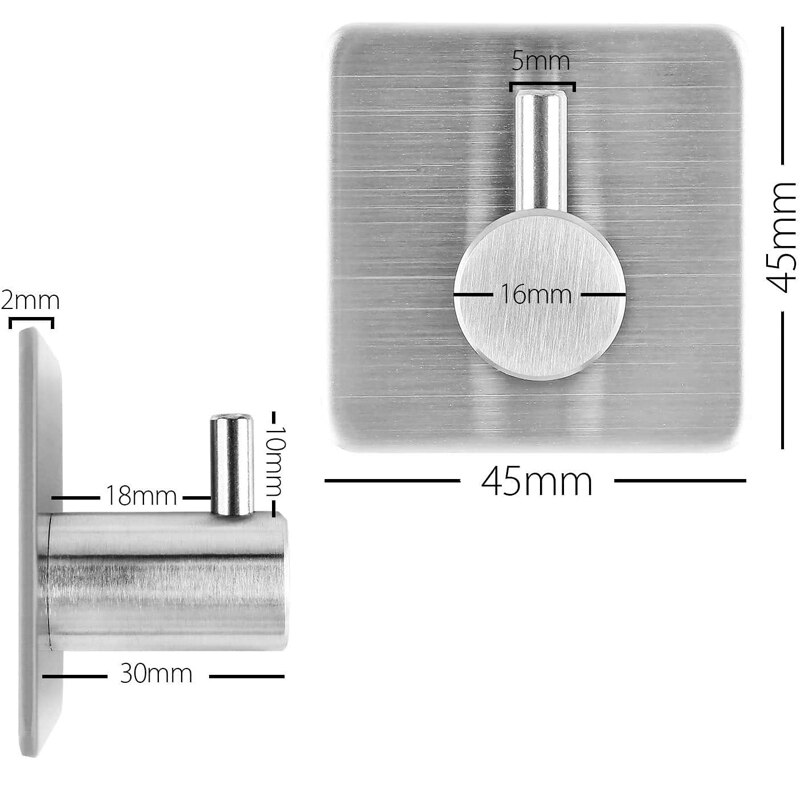 Set 6 carlige de prosoape, NUODWELL, Potrivit pentru baie, coridor ...