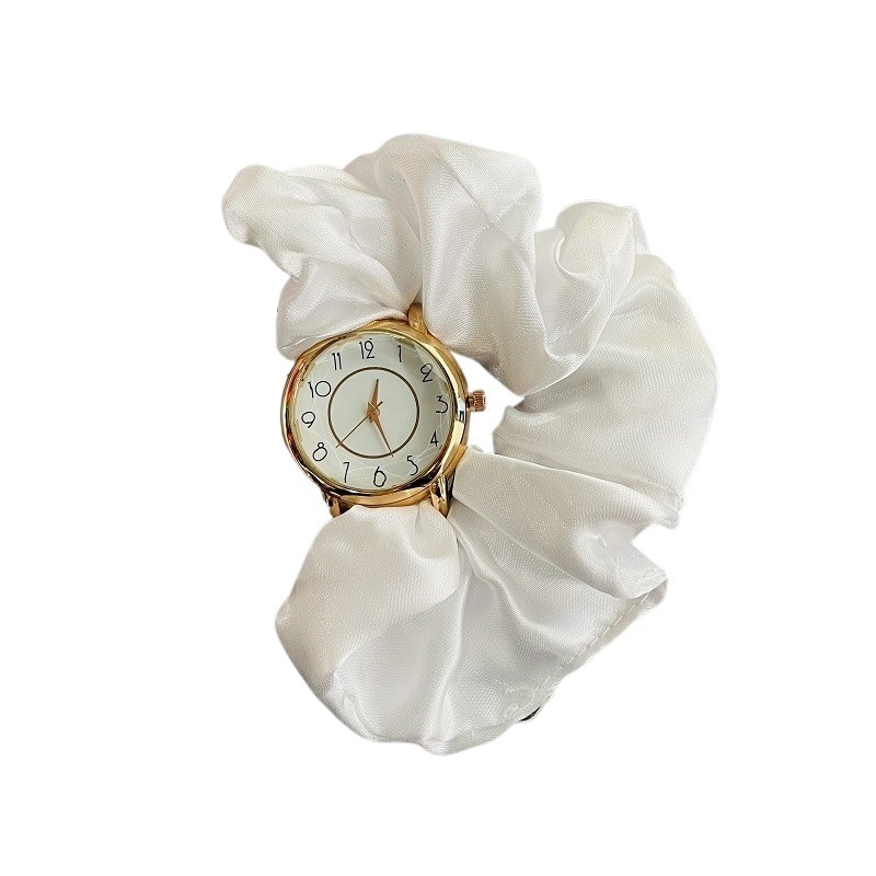 Ceas Dama Elegant cu funda alba fluorescenta cu becuri intermitente ...