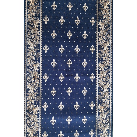 Traversa Lotos 15033, Albastru, 120x300 cm, Model Bisericesc, 1800 gr ...