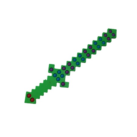 Sabie Minecraft POPIT, cu sunet si lumini pentru copii, Verde - eMAG.ro