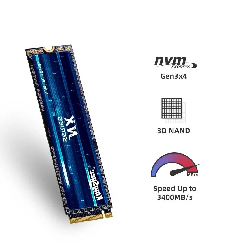 Solid State Drive (SSD) Kingspec PCIe 3.0 NX-512, 512GB, NVMe, M.2 ...