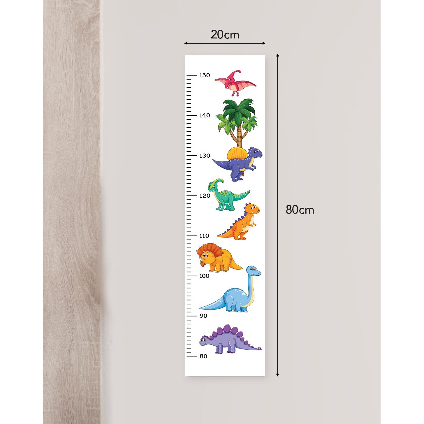 Metru masurare inaltime copii, Cosy Planet, Dinozauri, Folie ...