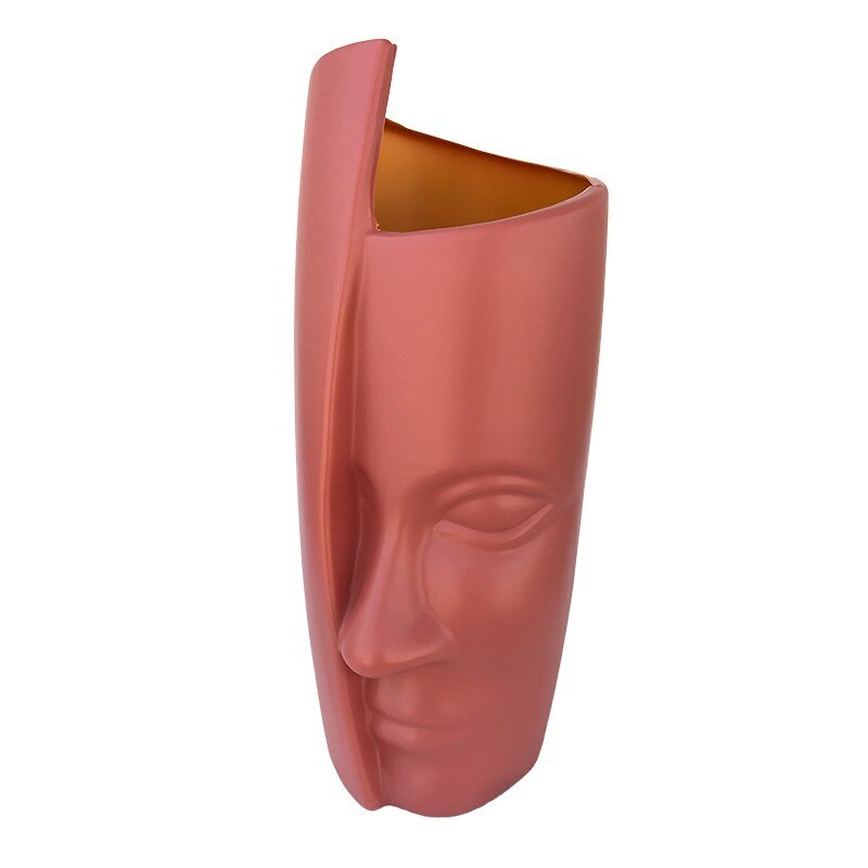 Vaza din plastic in forma de fata umana, M3, 13x31 cm - eMAG.ro