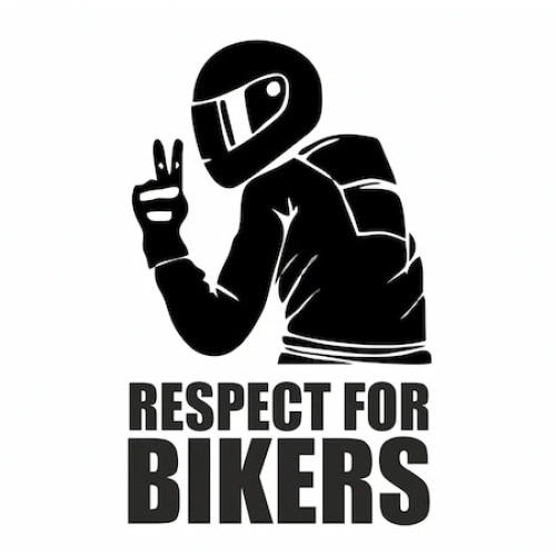 Sticker Respect for Bikers, negru, 15cm - eMAG.ro