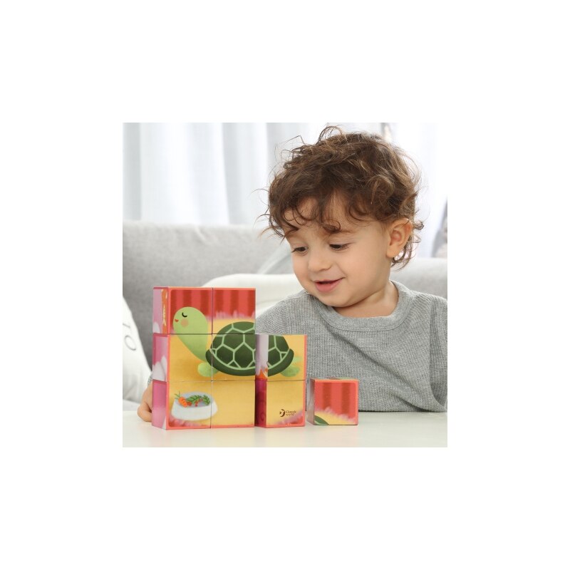 Puzzle copii, Clasic World, Animale, 9 piese, 6 imagini, Multicolor ...