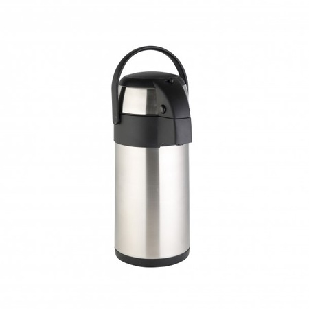 Termos inox cu pompa si pereti dubli, argintiu, 3 L - eMAG.ro