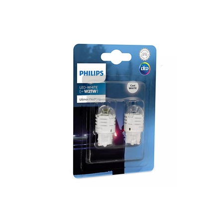Set 2 becuri LED Exterior Philips 02835, 12 V, W21 Red W3X16D Ultinon ...