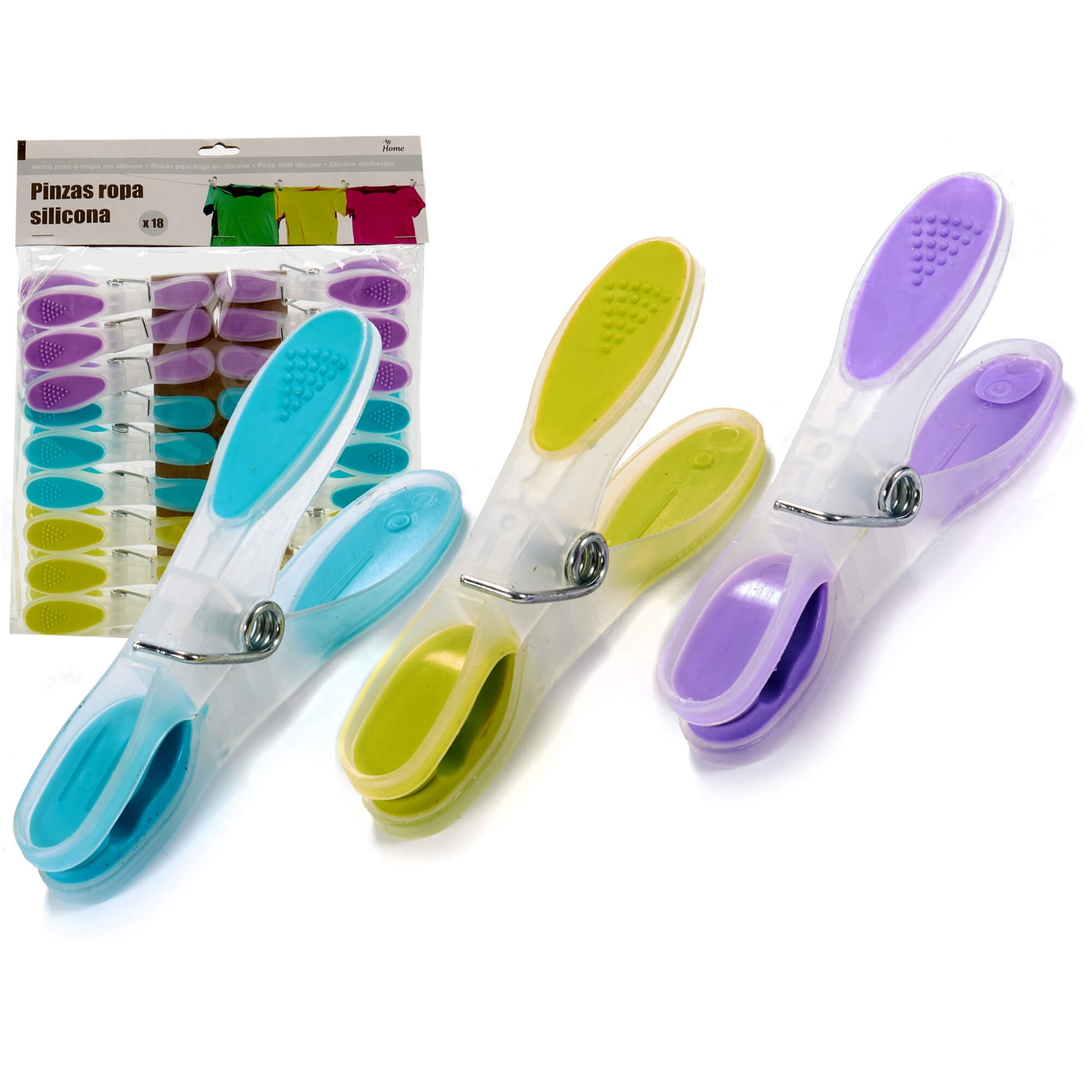 Set de 18 carlige pentru rufe cu capete moi de silicon - eMAG.ro