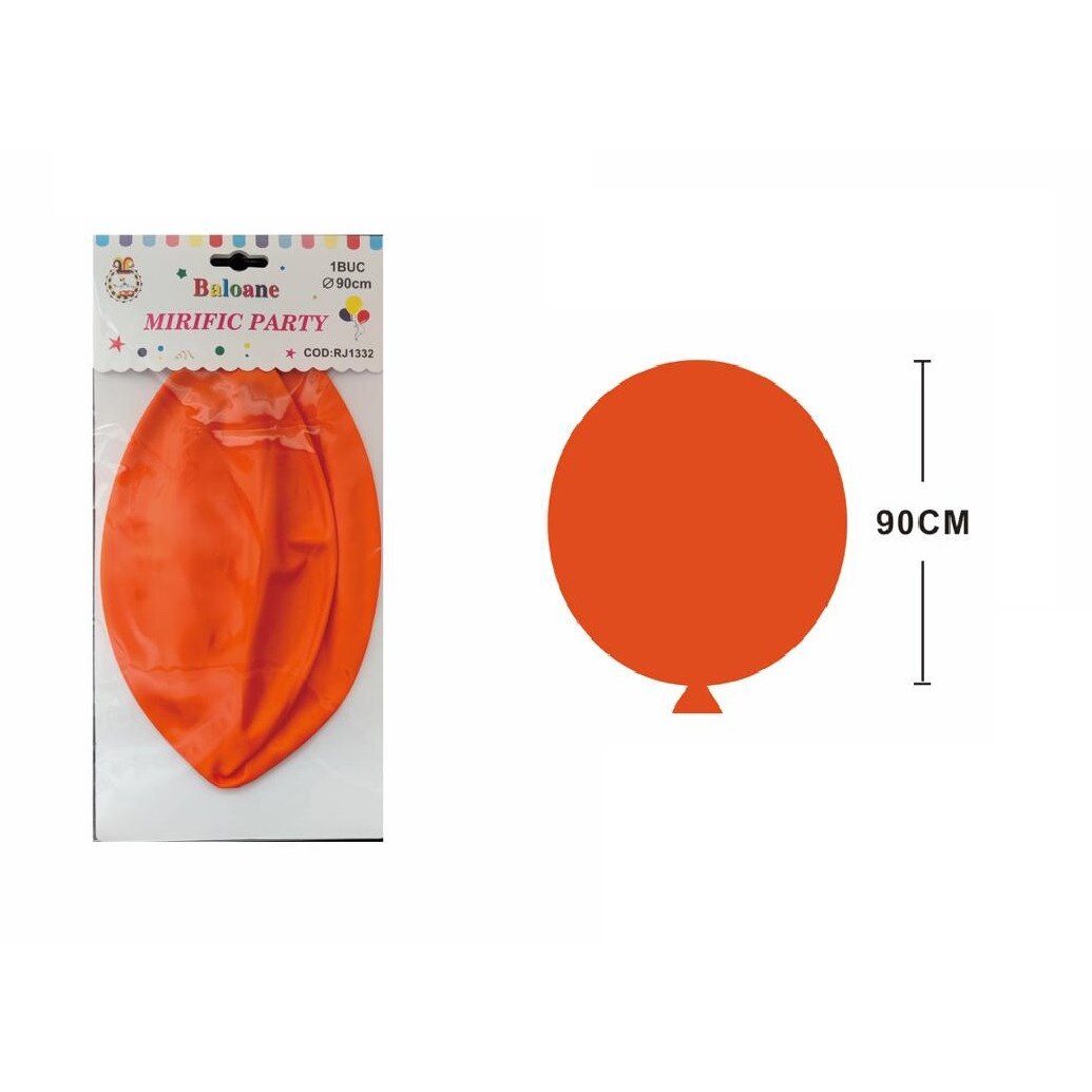 Balon mare din latex, Mirific Party, Portocaliu, 90 cm - eMAG.ro