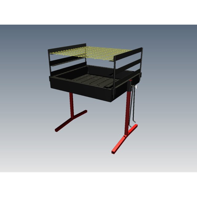 Gratar pliabil si ajustabil pentru gradina, dimensiuni 58 x 44 x 41 ...