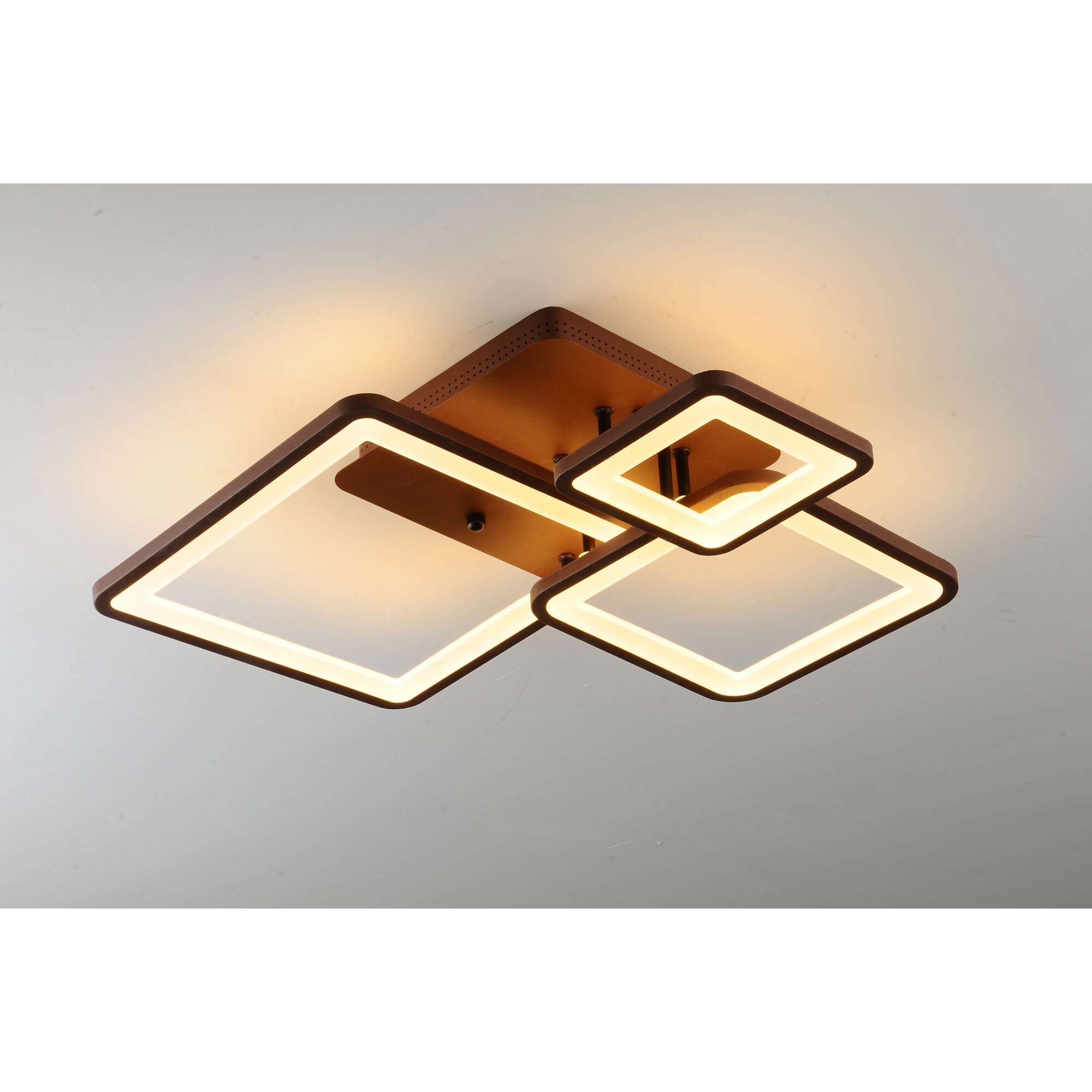 Lustra LED RFAN, Model K002-3, cu Telecomanda, 3 Tipuri de Lumina ...