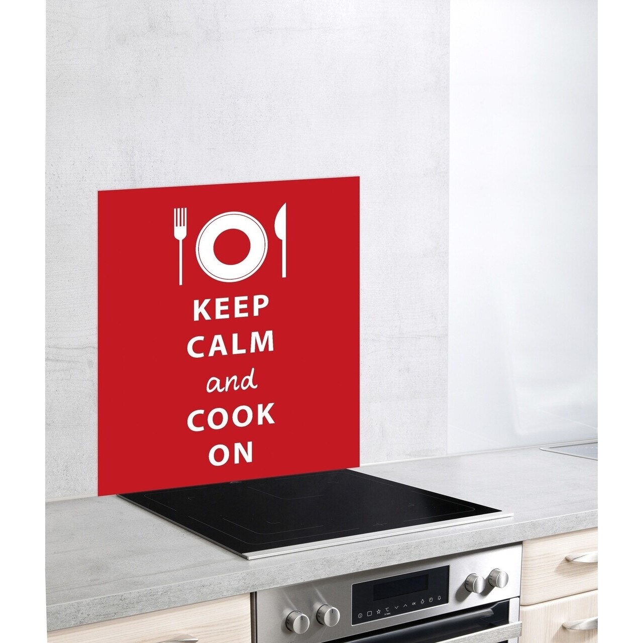 Стъклена защита против топене, Wenko, Keep Calm, 60 x 70 см - eMAG.bg