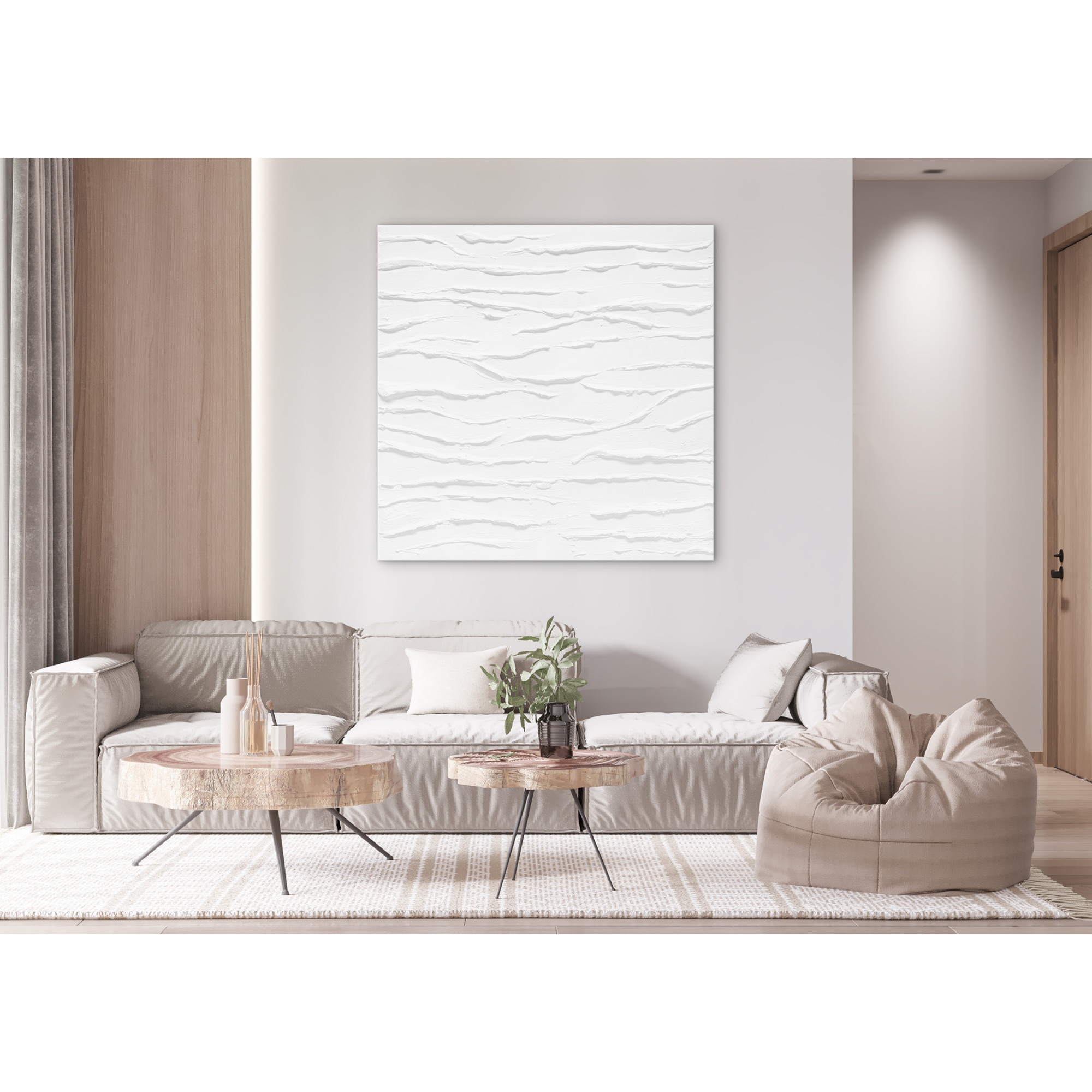 Tablou abstract pictat manual ulei pe panza "Plin de bucuriile vietii V ...