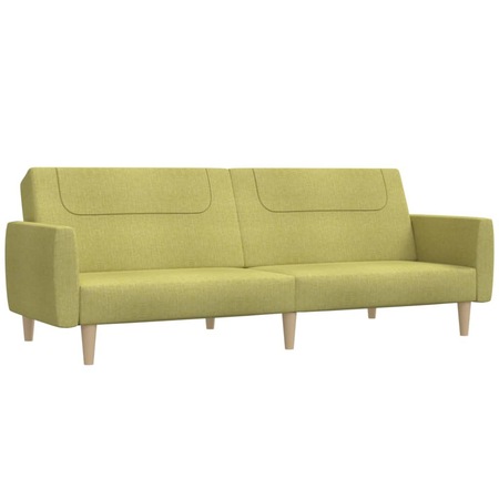Canapea extensibila design convertibil cu 2 locuri, verde, material ...