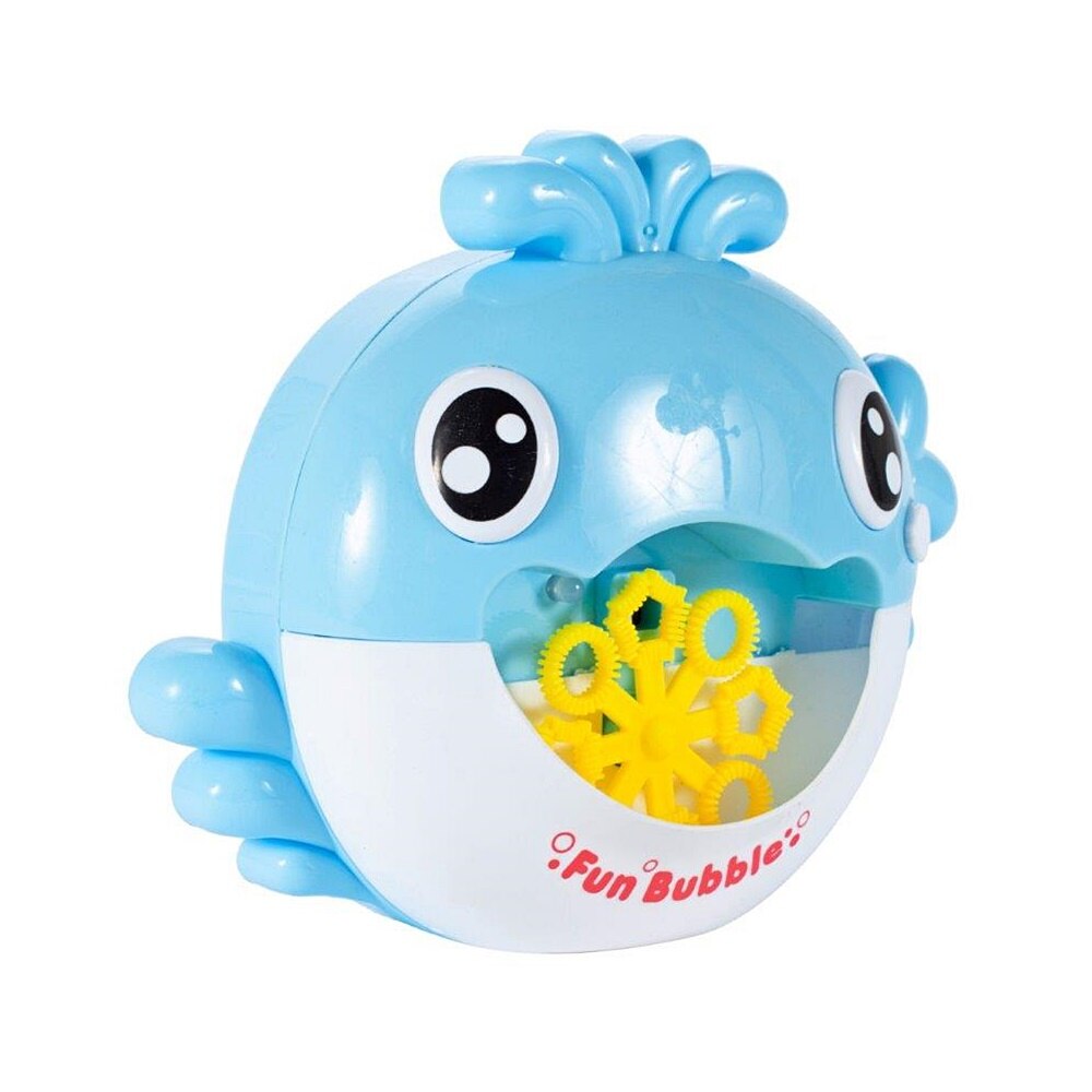 Jucarie albastra de facut baloane de sapun, forma de pestisor, 19.5 x ...