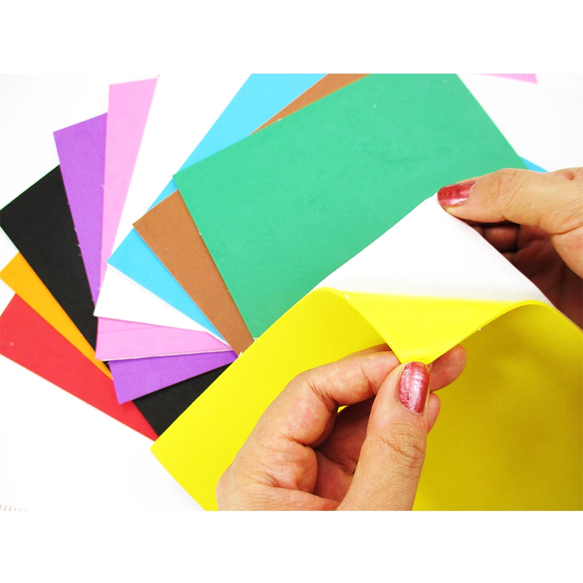 Set 10 culori Coli Eva Gumate Adezive, 2 mm grosime, A4 - eMAG.ro