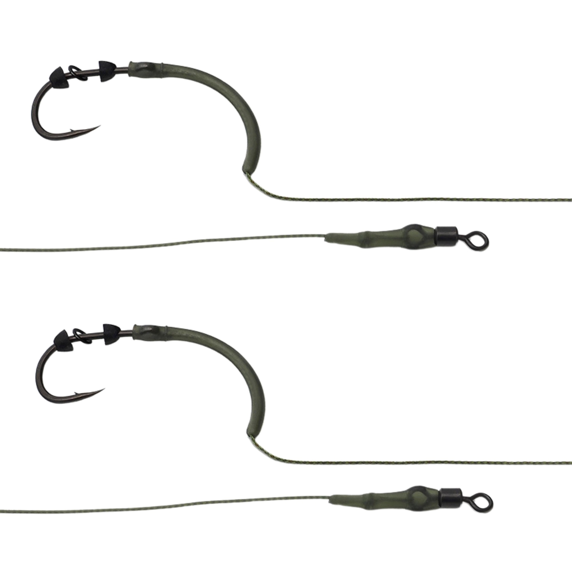 Set 2 carlige pentru crap, Tandem Baits, Withy Pool, MF, Nr 6, 25 lb ...