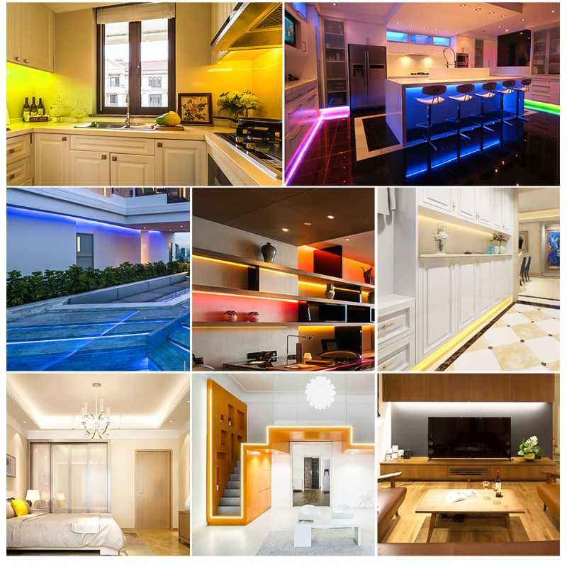 Комплект LED ленти EDAR Led RGB2835, С дистанционно управление ...