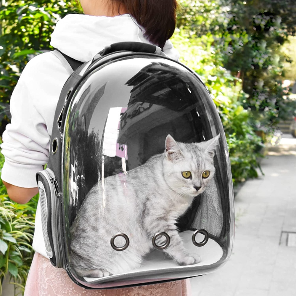 Rucsac transport animale, Euateo, Policarbonat/Panza, 41x31x29 cm ...