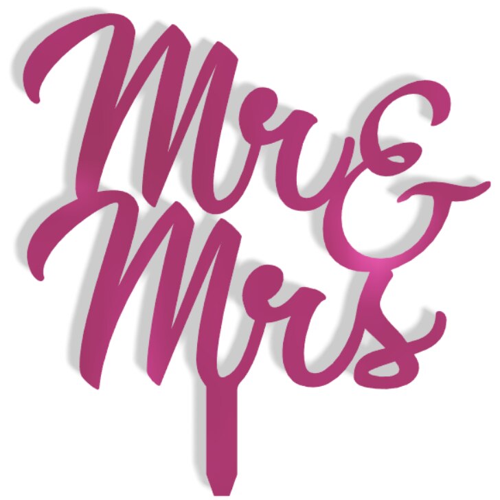 Topper nunta personalizat miri Mr & Mrs, Roz, 20 x17 cm - eMAG.ro