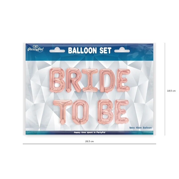 Set baloane folie petrecerea burlacitelor, Bride to be, 340x40 cm, rose ...