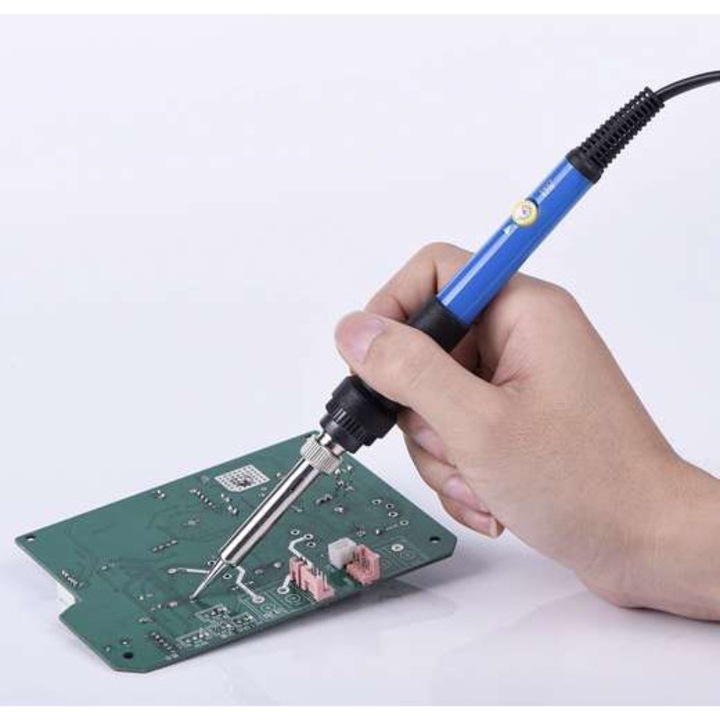 Kit pentru lipit, de precizie, 60W, Temperatura reglabila, Pistol de ...
