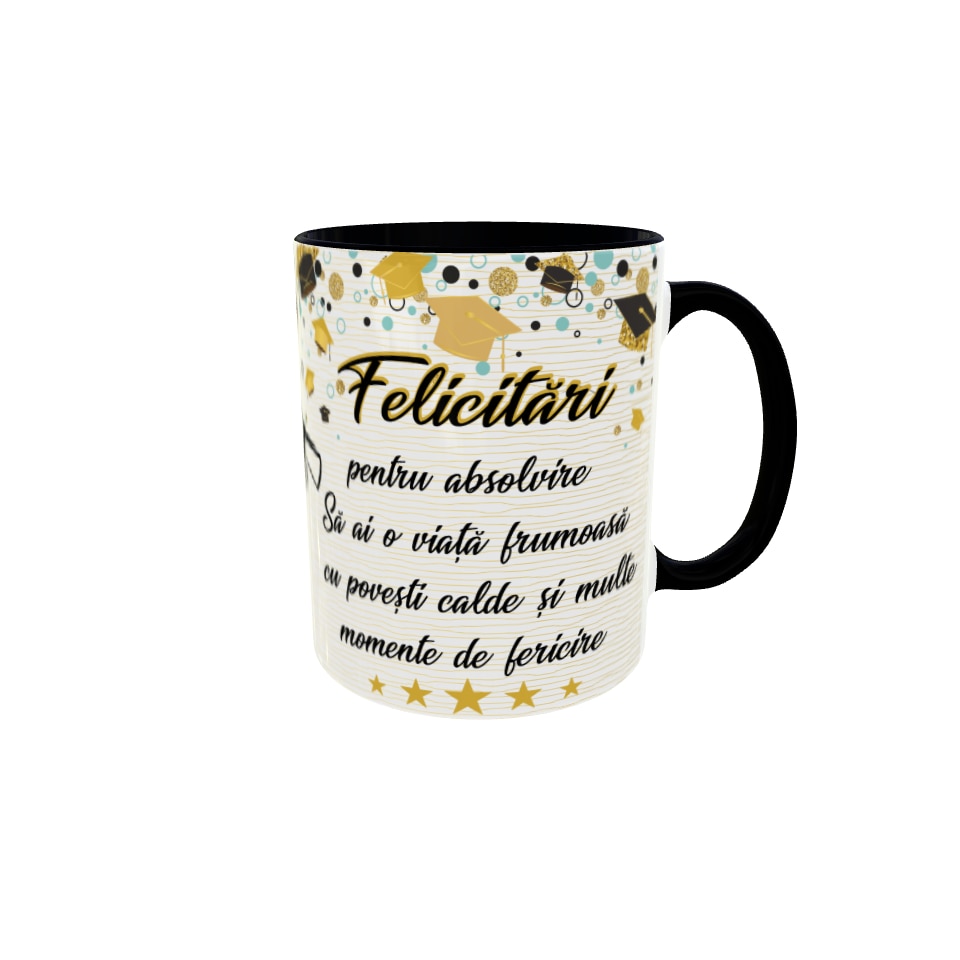 Cana gift shop personalizata cu mesaj, Felicitari pentru absolvire ...
