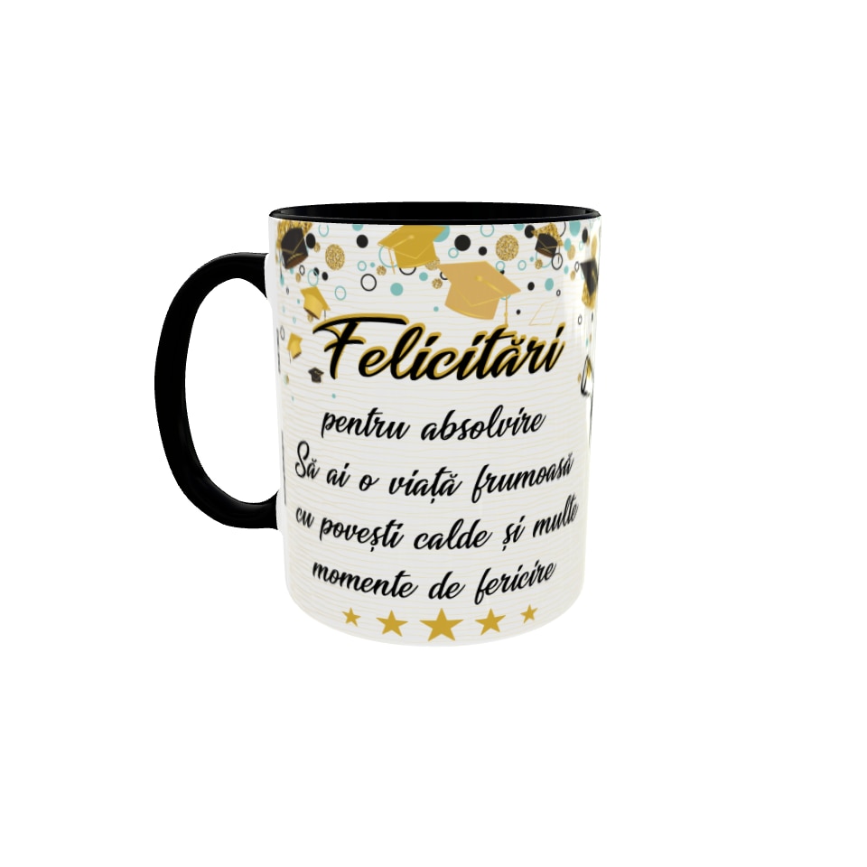 Cana gift shop personalizata cu mesaj, Felicitari pentru absolvire ...