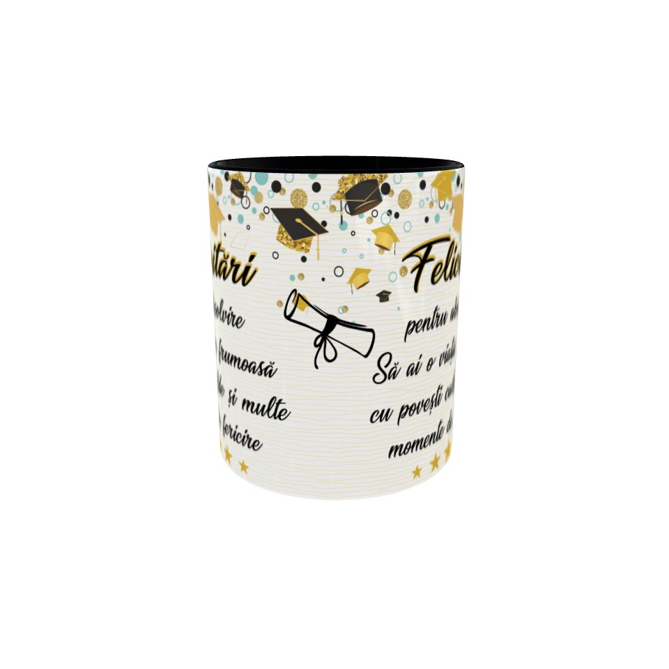 Cana gift shop personalizata cu mesaj, Felicitari pentru absolvire ...