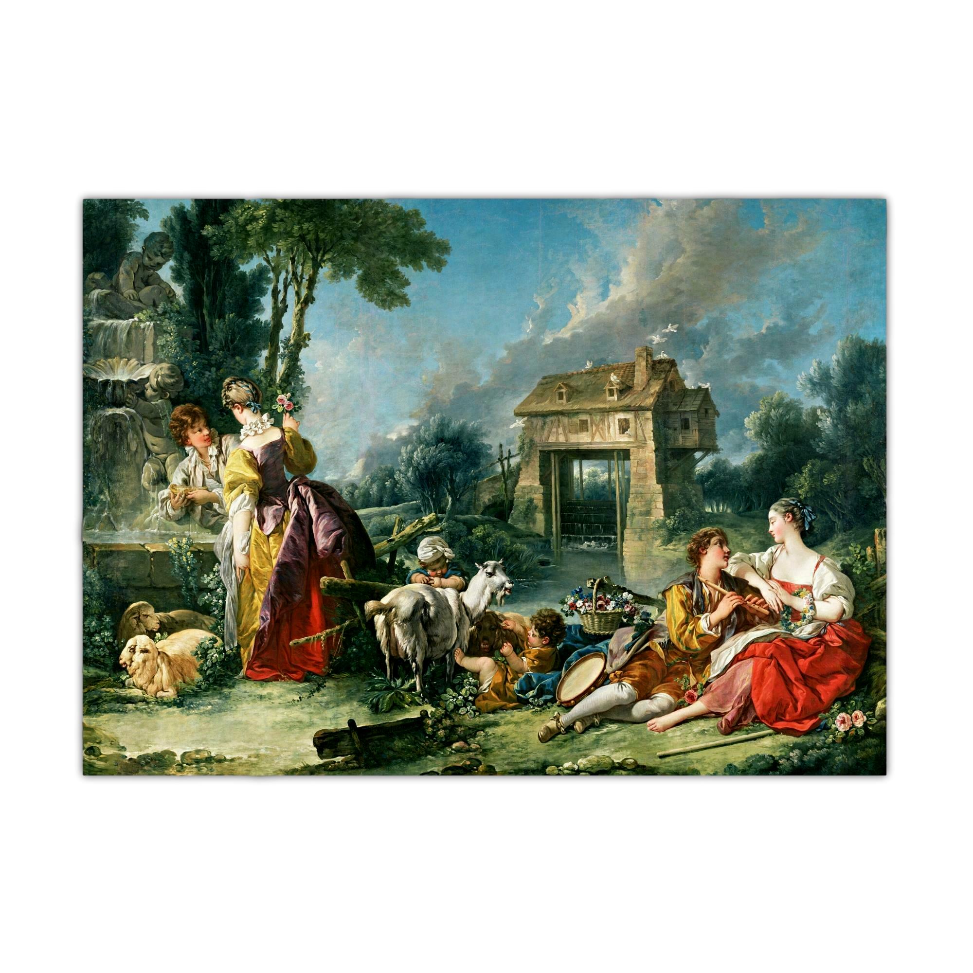 Tablou Canvas Premium, Fantana Iubirii, Picturi celebre, Rama Lemn ...