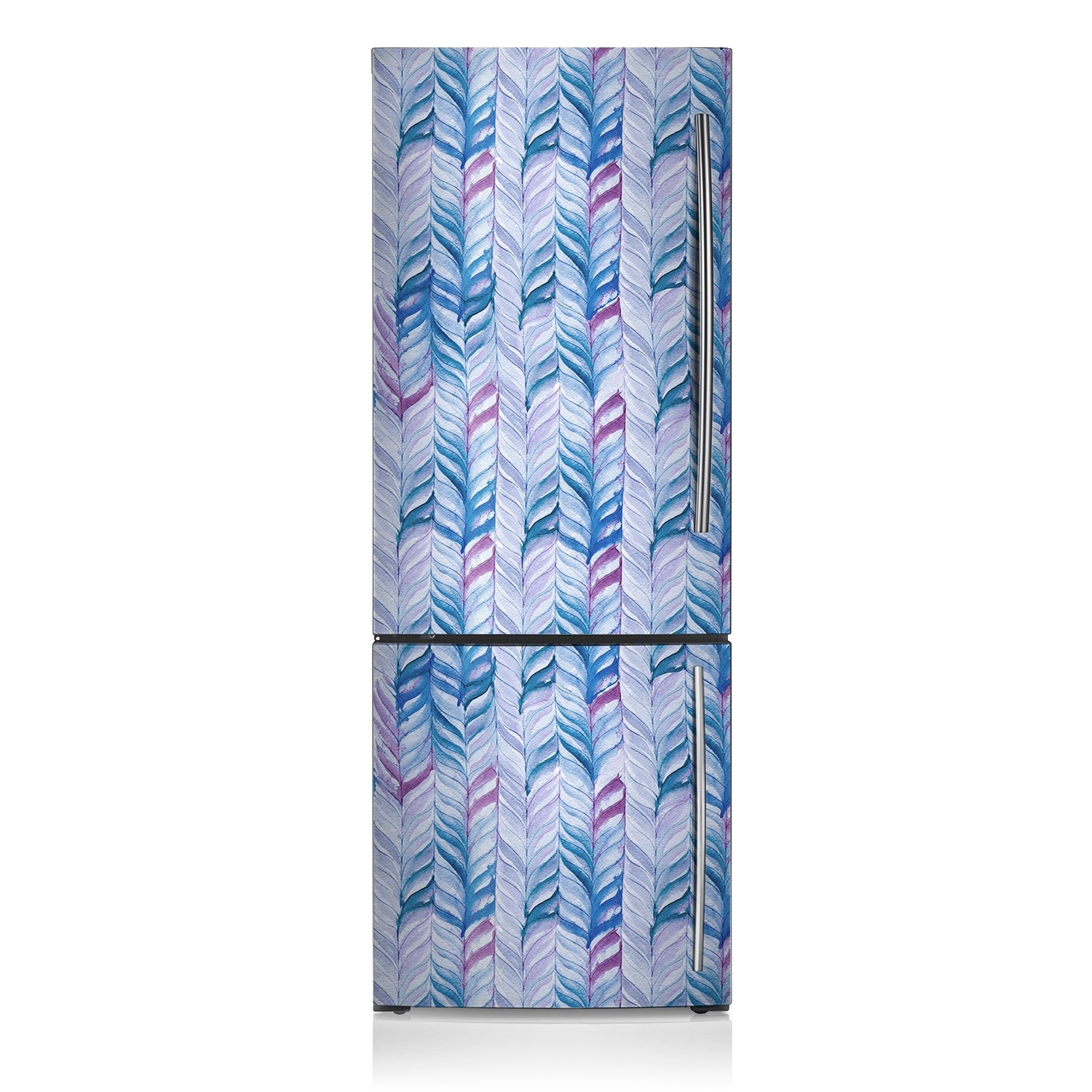 Magnet frigider decorativ, Model cu oase de peste, Albastru, 70 cm x ...