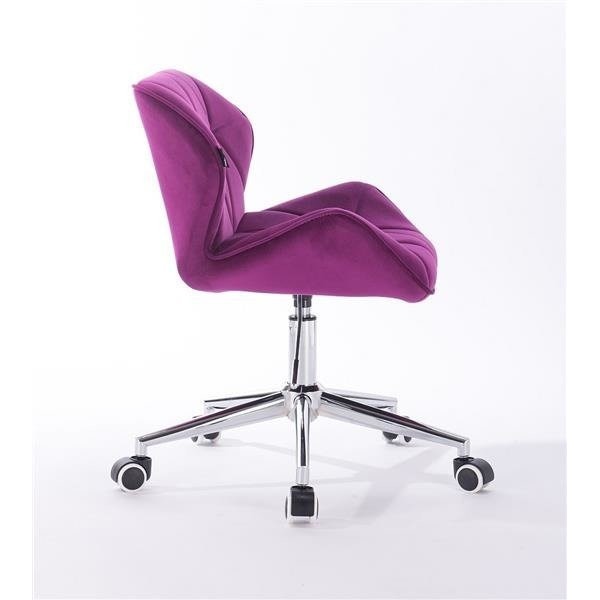 Scaun de birou, Votana, HR111K, Roz fucsia, Catifea, 40x46x80 cm - eMAG.ro