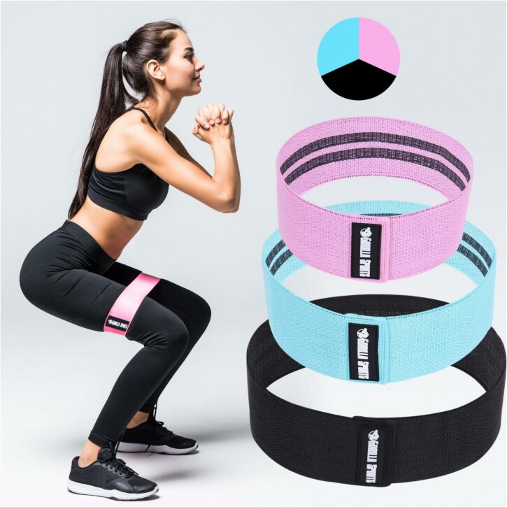 Set de 3 Benzi elastice, Gorilla Sports, pentru coapse - eMAG.ro