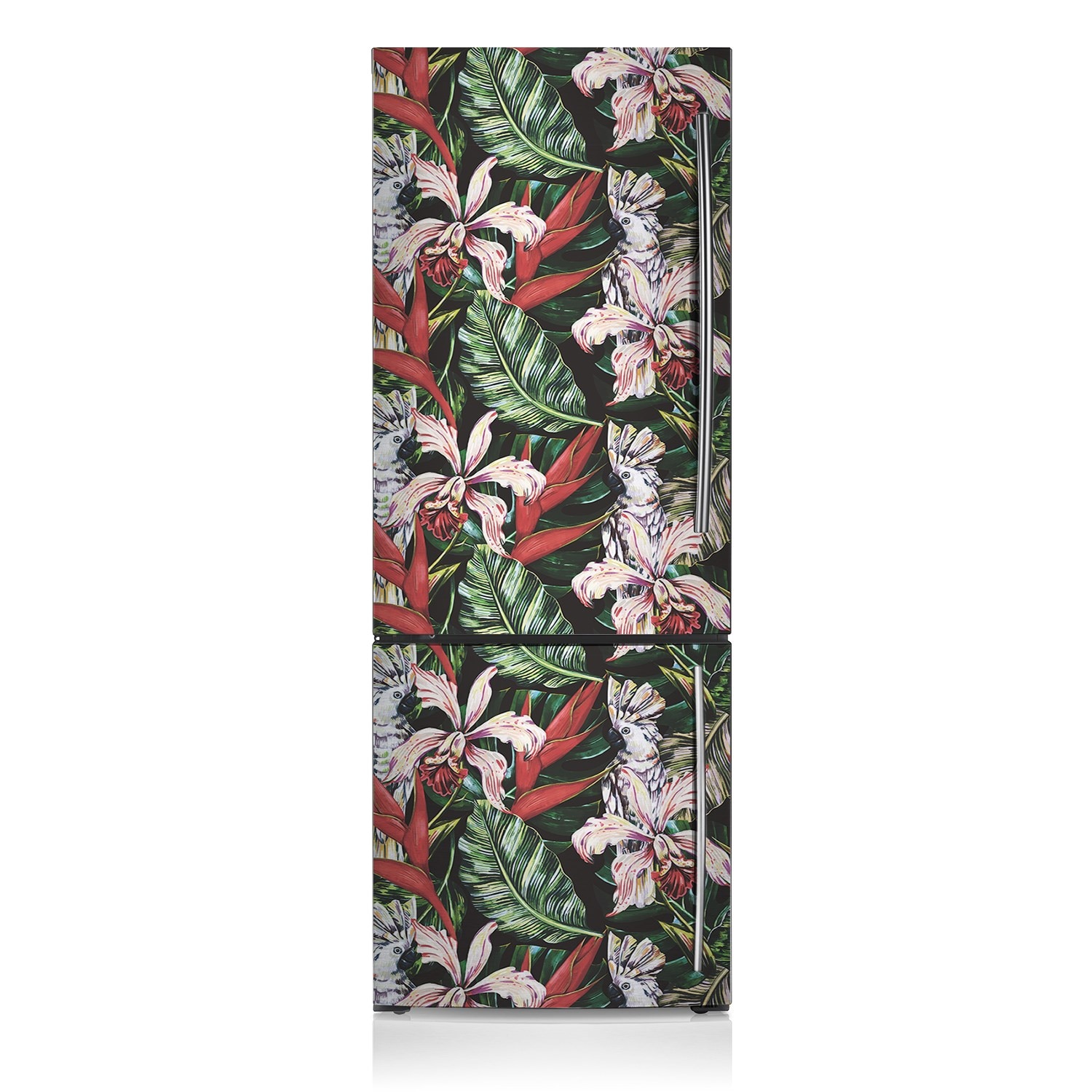 Magnet de frigider decorativ, Papagal tropical, Rosu, 60 cm x 205 cm ...