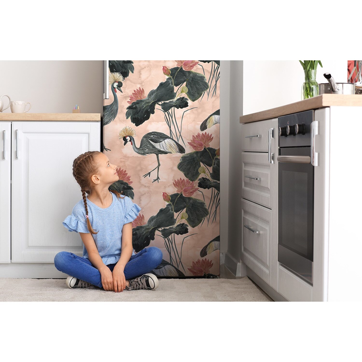 Magnet de frigider, Macarale chinezesti, Gri, 70 cm x 190 cm - eMAG.ro