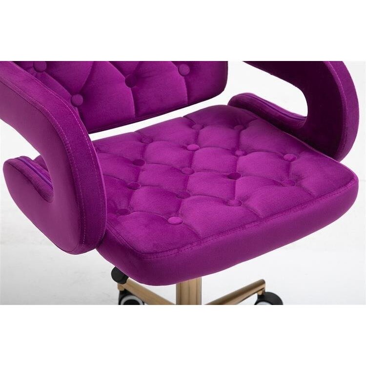 Scaun de birou, Votana, HR8403N, Catifea, Roz fucsia, 40x50x75 cm - eMAG.ro