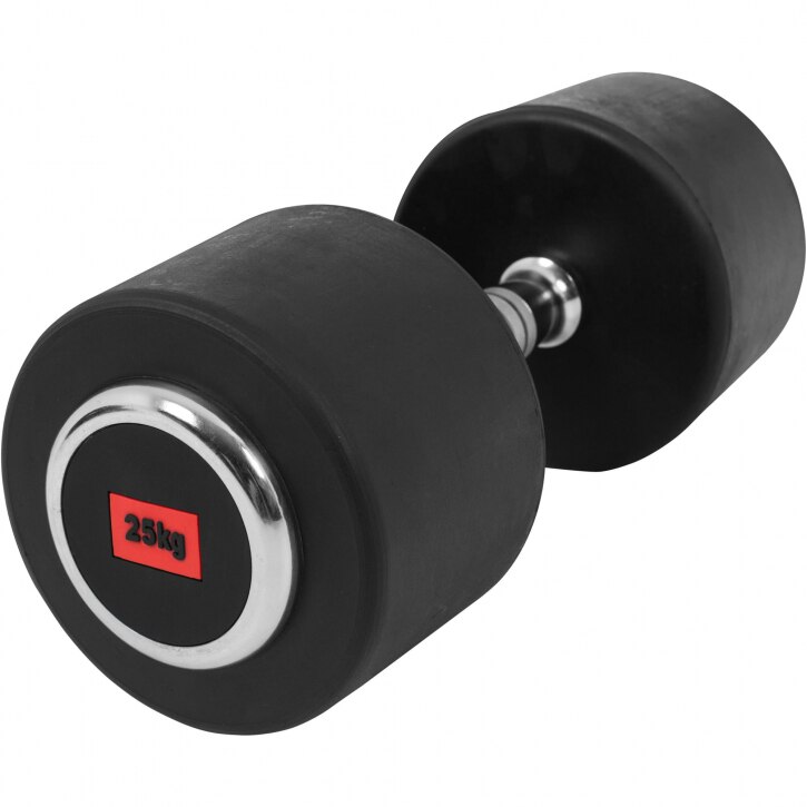 Gantera profesionala cu cauciuc, Gorilla Sports, 25 kg - eMAG.ro