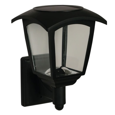 Aplica de gradina solara cu LED hibrida inteligenta Luxform, neagra, 18 ...