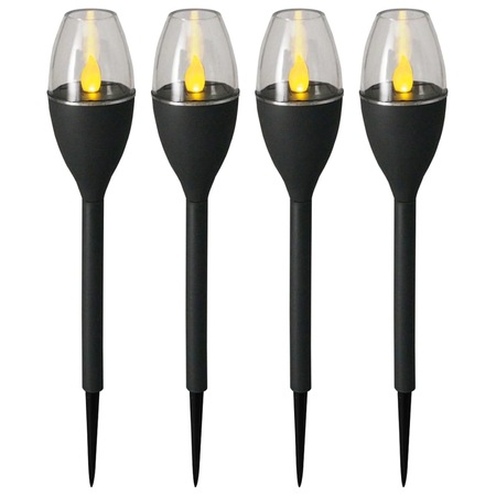 Set 4 mini lampa solara Luxform, Plastic, 6,2 x 38 cm, Gri - eMAG.ro