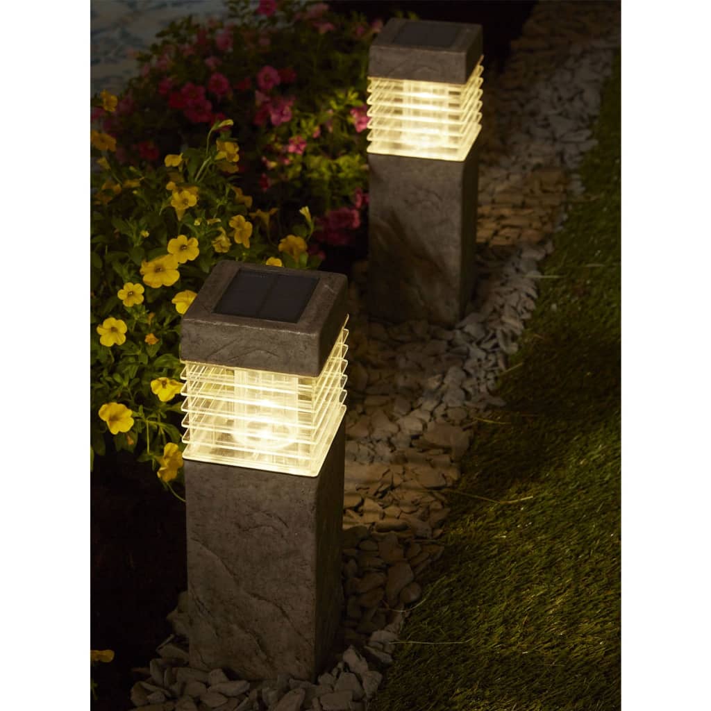 Lumina de gradina solara LED hibrida inteligenta Luxform, antracit, 10 ...