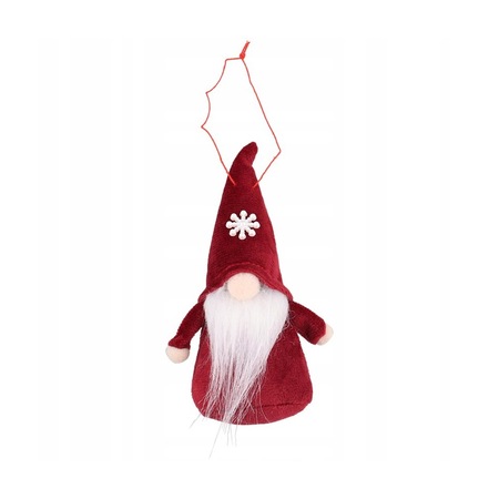 Decoratiune craciun pentru brad, model gnom 12 cm Rosu - eMAG.ro