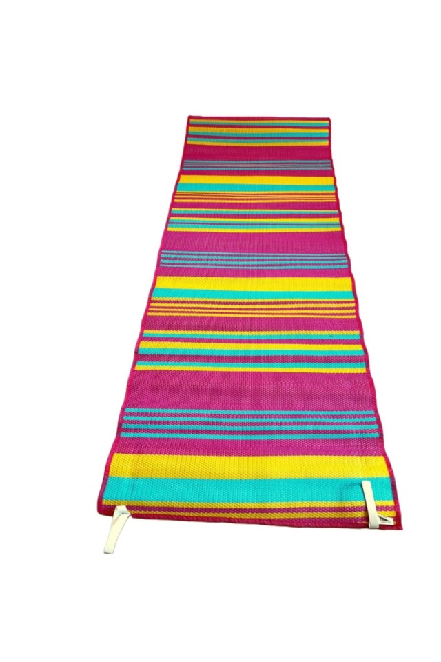 Rogojina pentru plaja, model in dungi, multicolor, 180x60cm - eMAG.ro