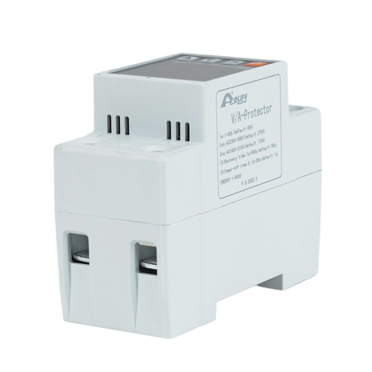 Реле за следене на претоварване и пренапрежение цифрово регулируемо 2p 63a Afvak Енергомер