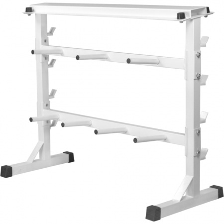 Suport pentru discuri si gantere, Gorilla Sports, 30/31 mm, Alb - eMAG.ro