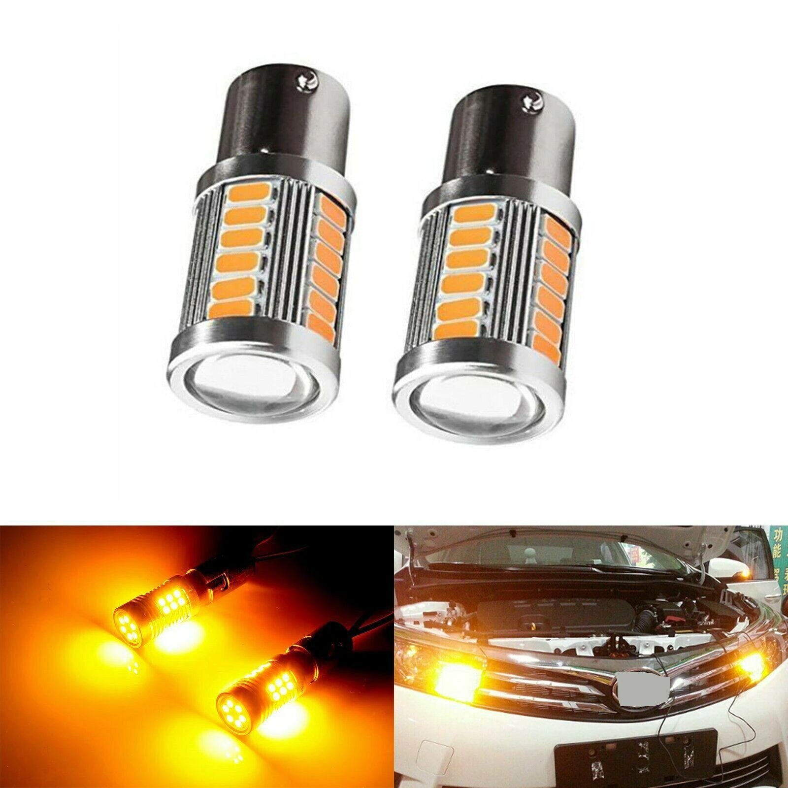 Bec Led Auto Techstar® BA15S, 1156, Galben, 12V, 660 lm - eMAG.ro