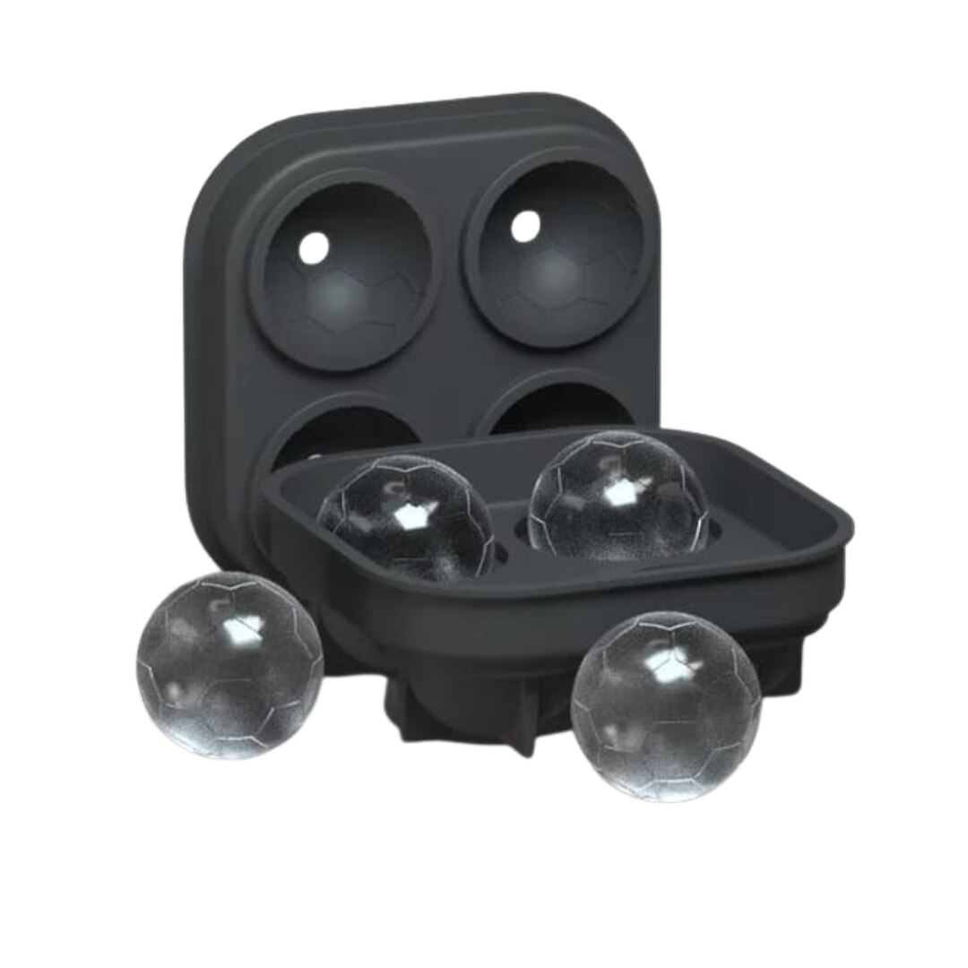 Forma pentru gheata in forma de minge de fotbal, Silicon, Negru - eMAG.ro