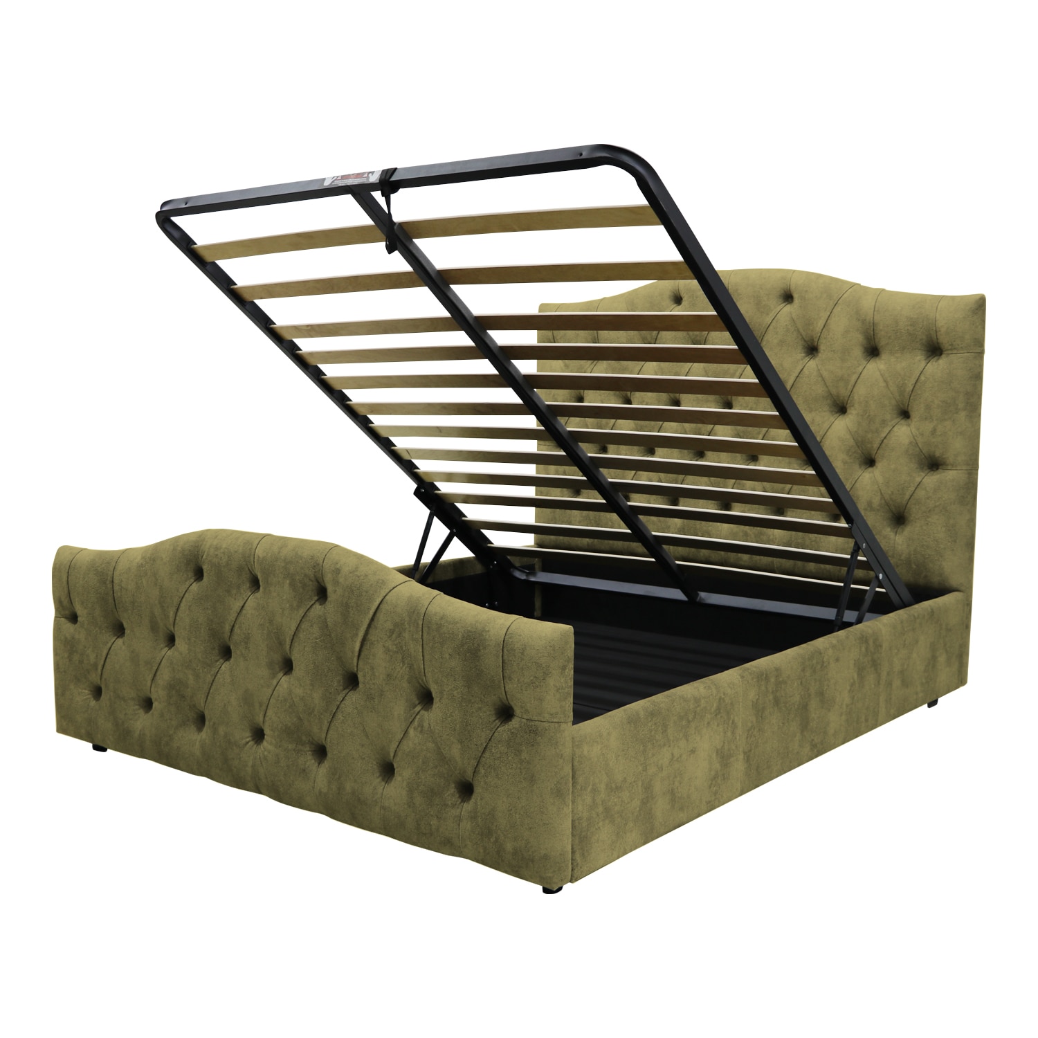 Pat Tapitat Rabatabil cu Lada Depozitare, 160x200 cm, Cesare Promo ...